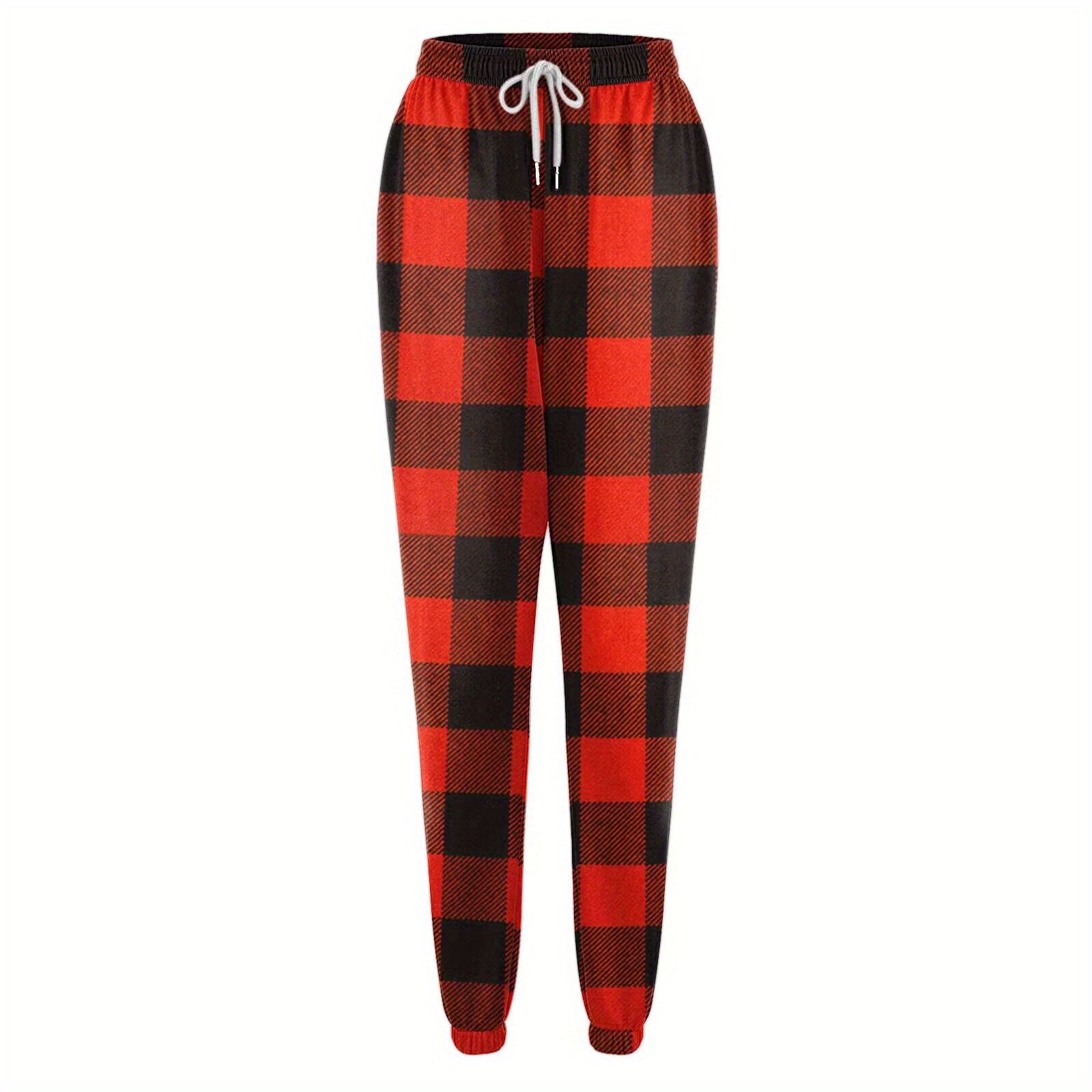 Plaid Print Drawstring Jogger Pants Casual Pants Spring Fall - Temu ...