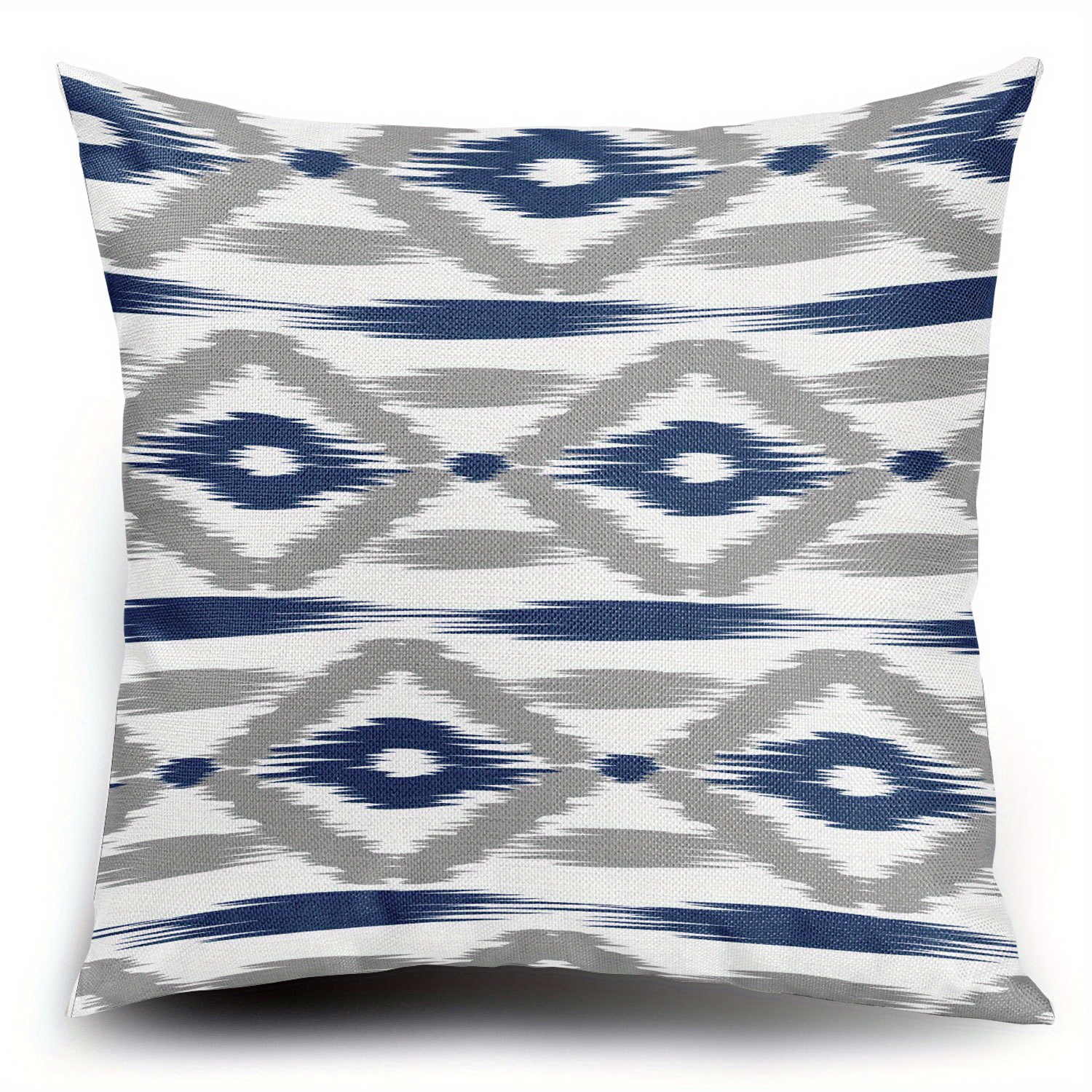 Blue Design Cushion Cover Throw Pillow Cover Home Decorative - Temu Canada