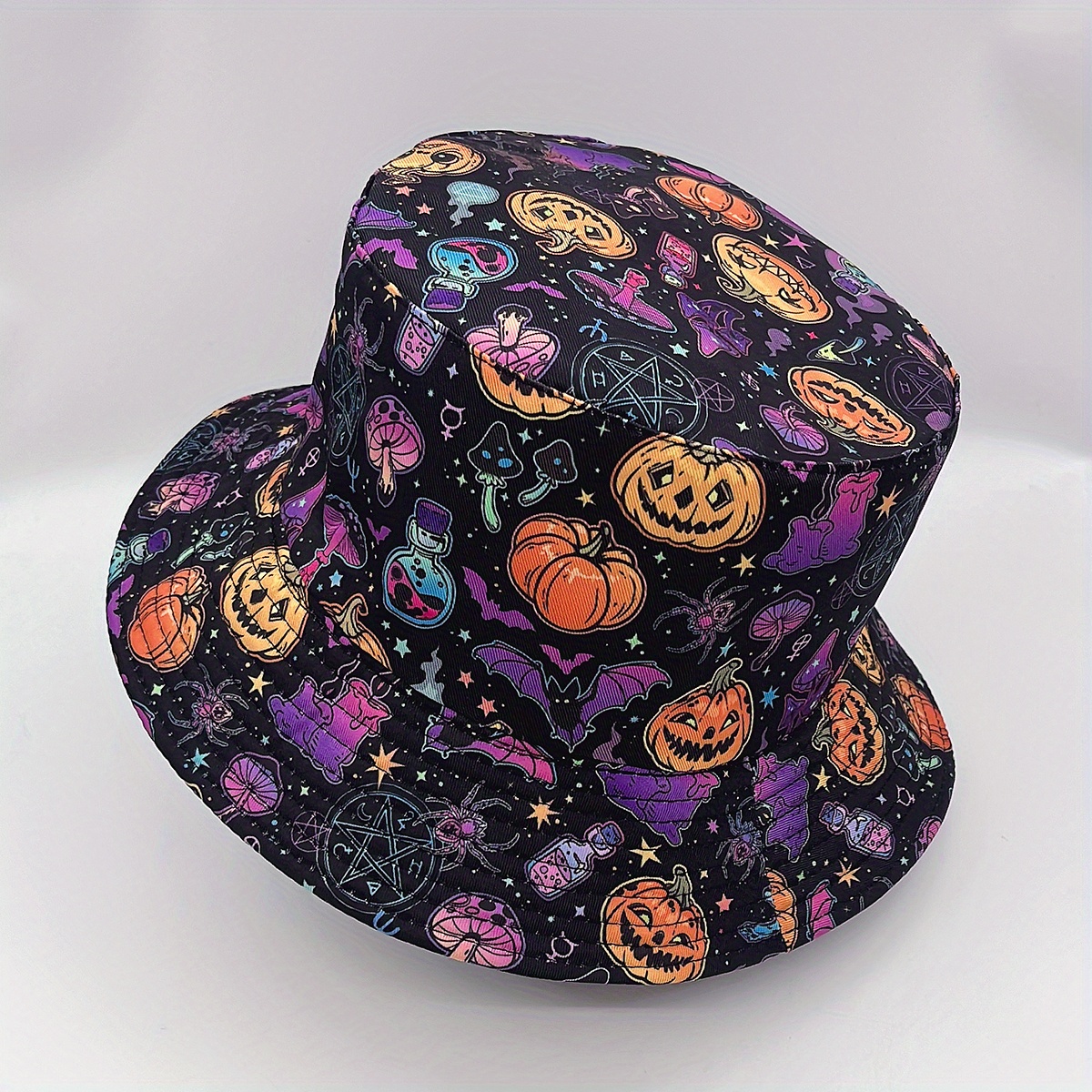Halloween Pumpkins Bucket Hat Trendy Cartoon Reversible - Temu Australia