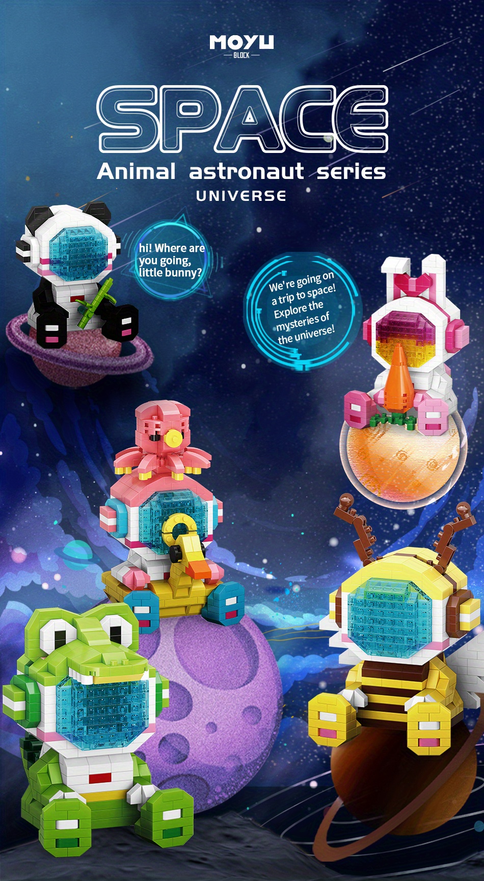 390pcs cupid astronaut micro particle building blocks diy creative gift ...