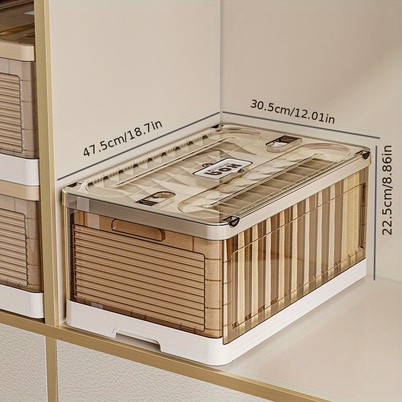 1pc Large Capacity Plastic Foldable Storage Trunks Clothes T - Temu ...