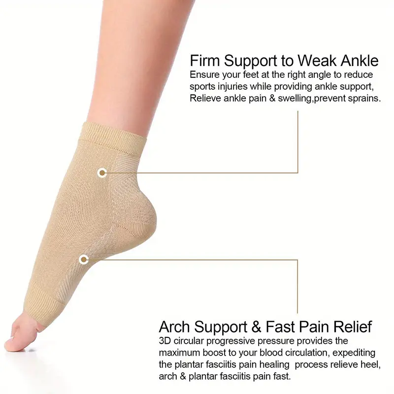 Compression Ankle Socks Swelling Plantar Fasciitis Sprains Temu