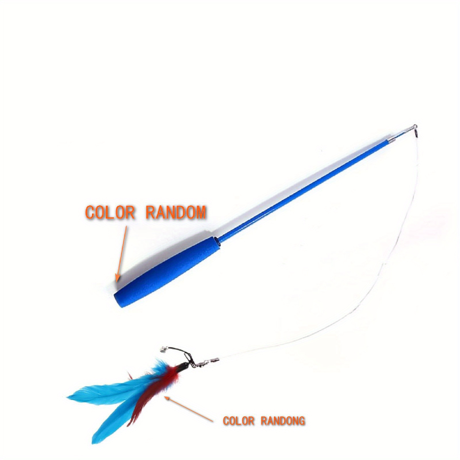 Interactive Cat Wand Toy Feather - Temu