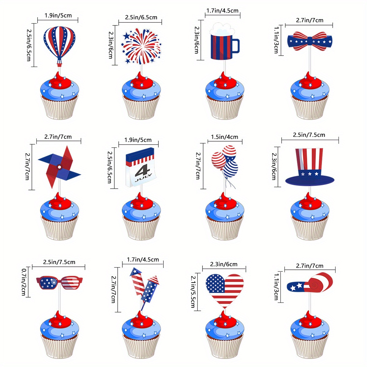 Cake Flags American Theme - Temu Australia