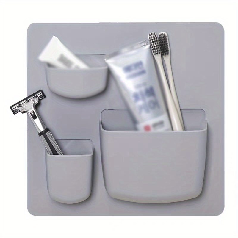 storage box wall mounted storage basket plastic bathroom - Temu