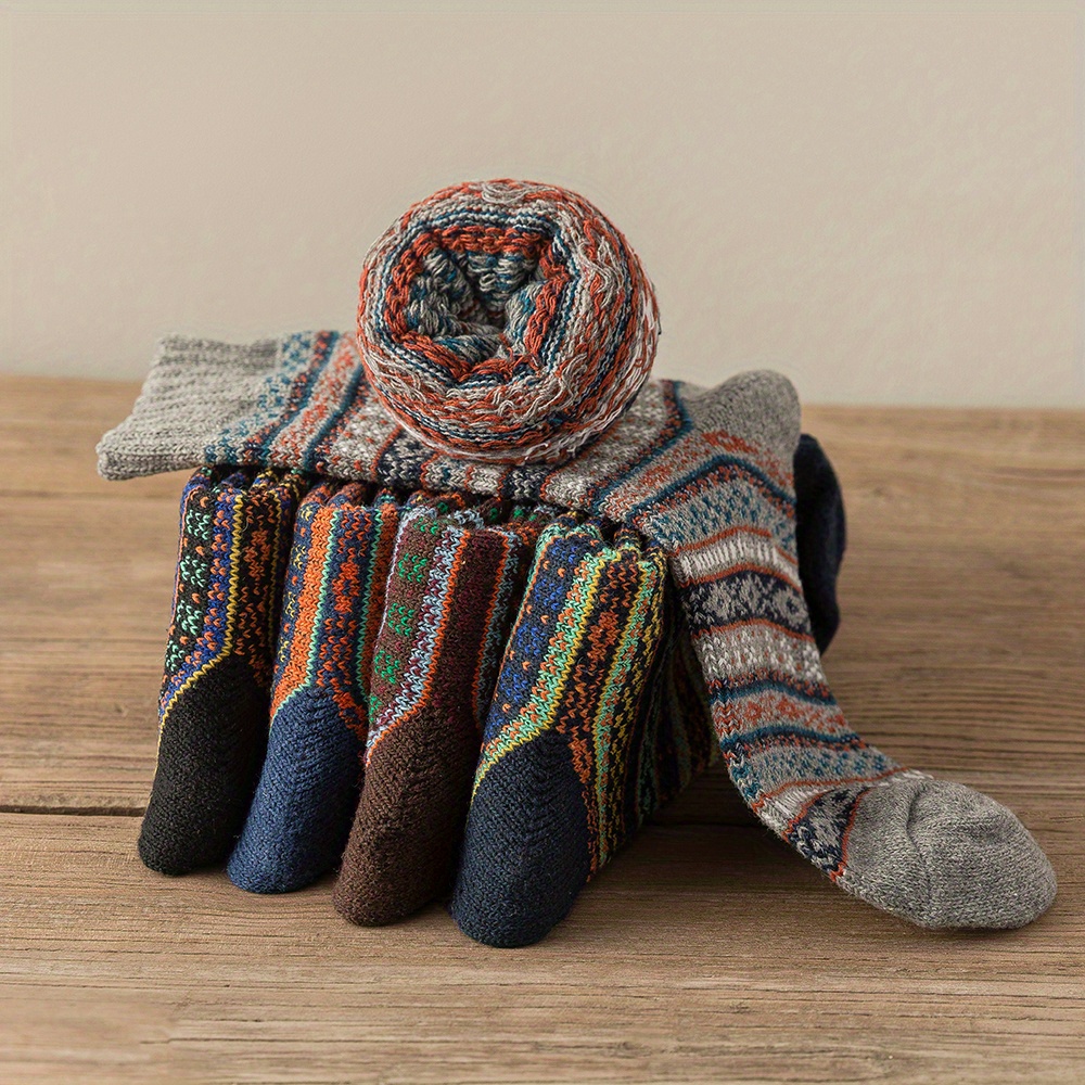 Men's Retro Vintage Crew Socks Unisex Thick - Temu United Kingdom