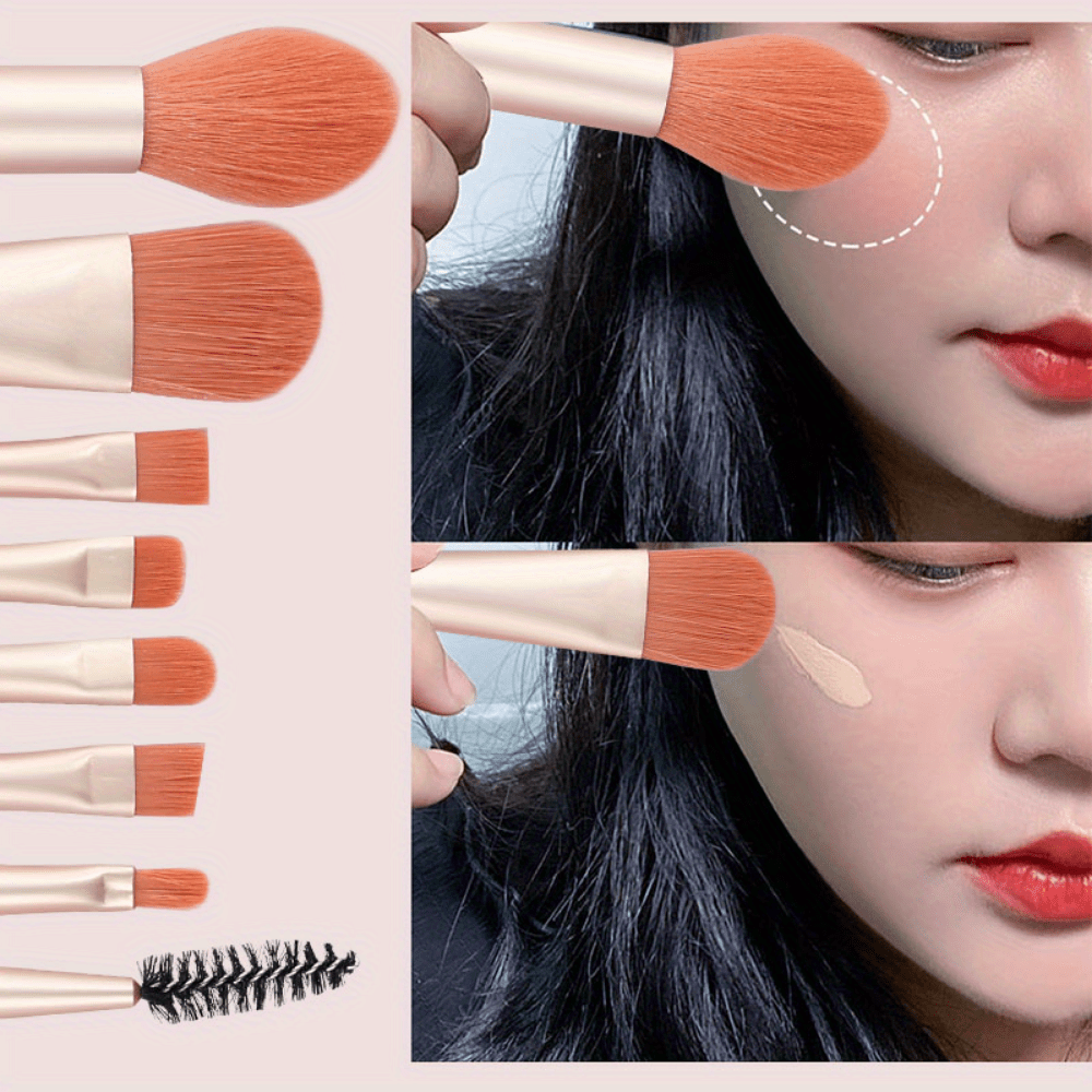 Portable Mini Makeup Brush Set Portable Case Loose Powder - Temu United ...