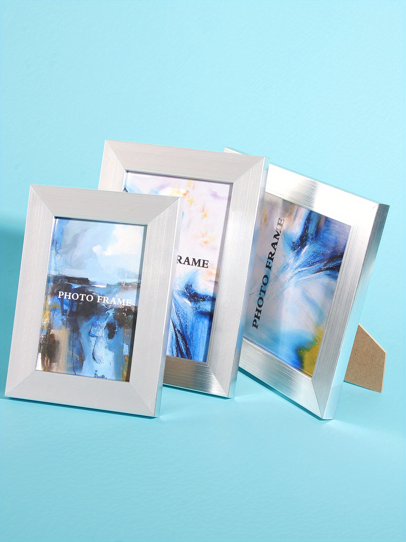 Bright Silvery Photo Frame Office Desktop Table Photo Framed - Temu ...