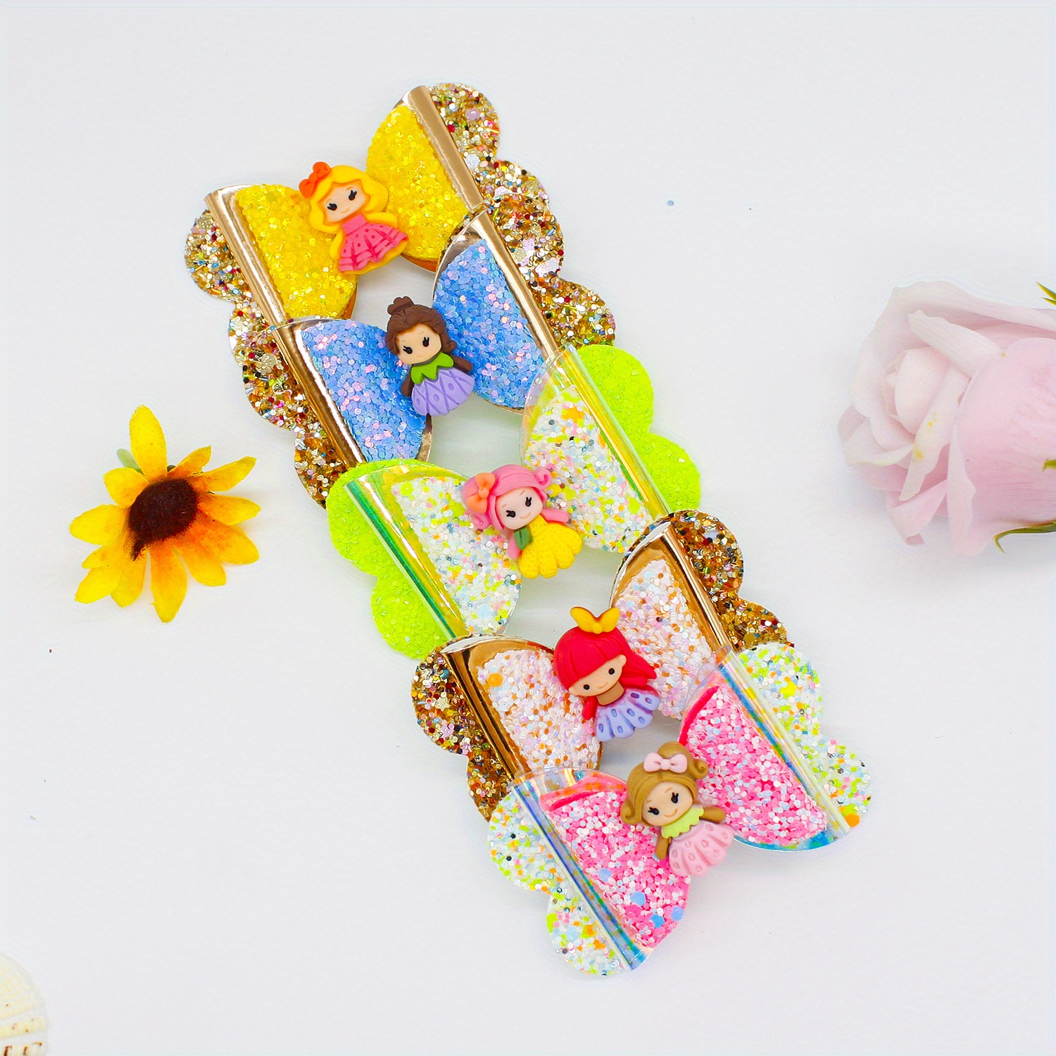 Cute Glitter Sequin Bow Hair Clip Girls Duck - Temu Netherlands