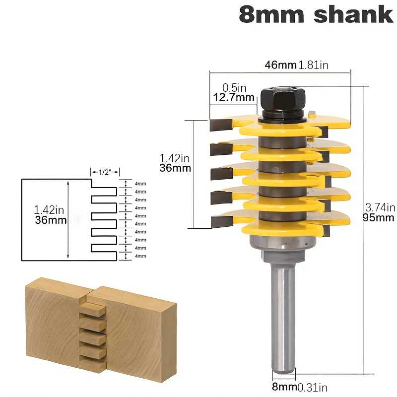 Professional Adjustable Shank Finger Joint Router Bit 1 - Temu