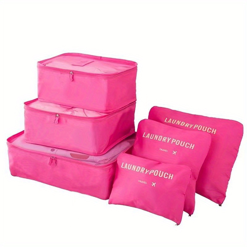 6pcs Travel Storage Bag Portable Clothes Storage Bag Luggage Packing ...
