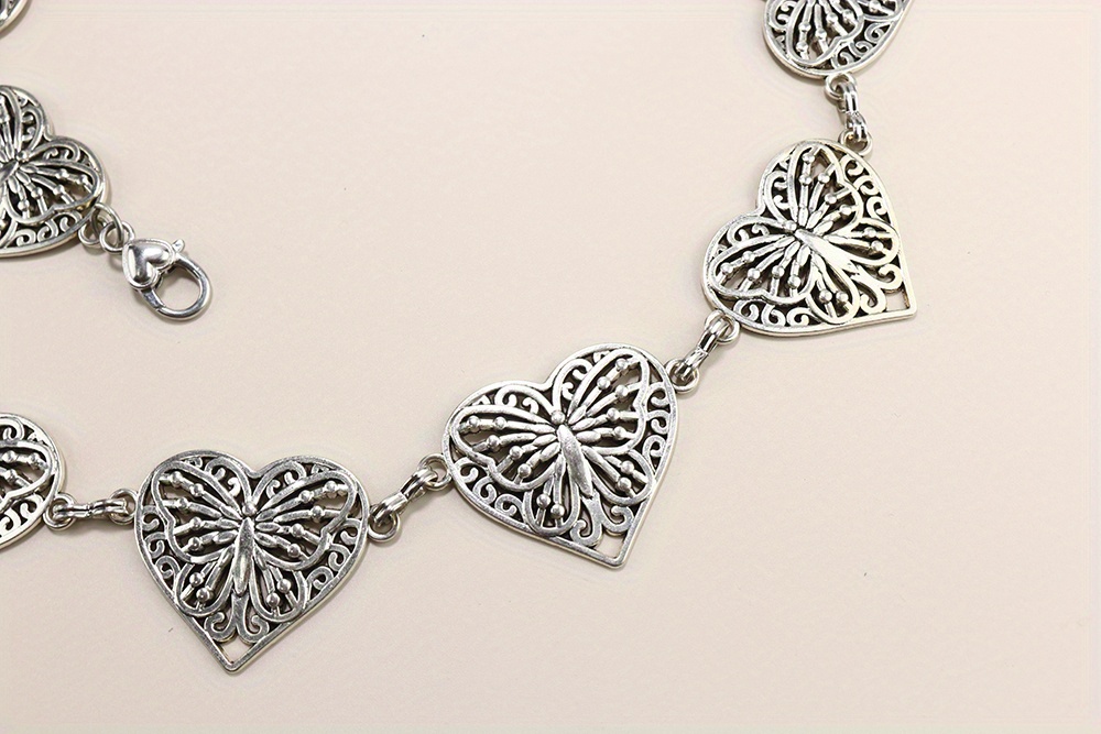Heart Butterfly Hollow Chain Vintage Geometric Waist Chain - Temu ...