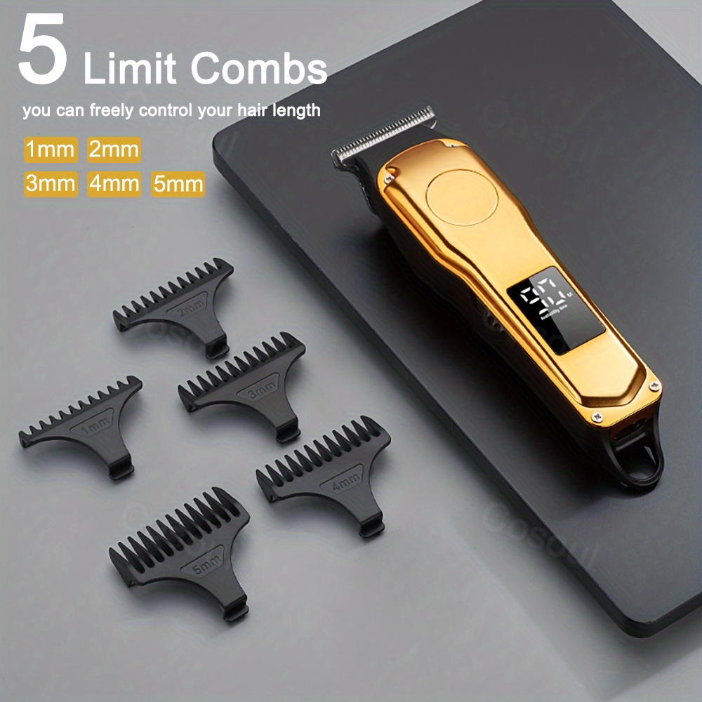 Hair Clipper Electric Hair Trimmer 5 Limit Combs Bottom Hook - Temu