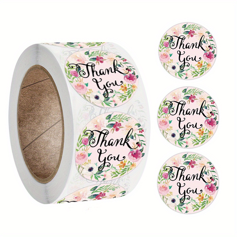 Thank Seal Sticker Gift Envelope Flower Print Decorative - Temu Australia