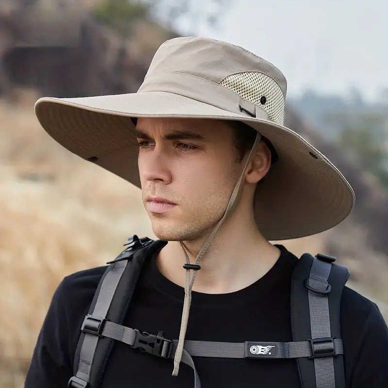 Stay Cool Stylish Summer Bucket Hat Men Uv Protection Temu