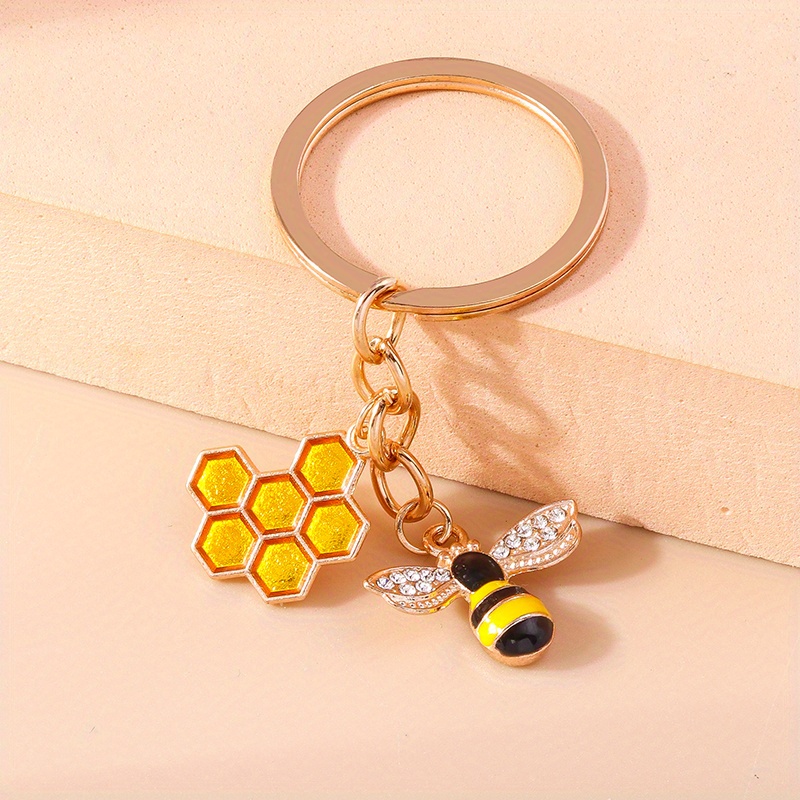 bee shape keychain pendant insect series key ring - {region_name}