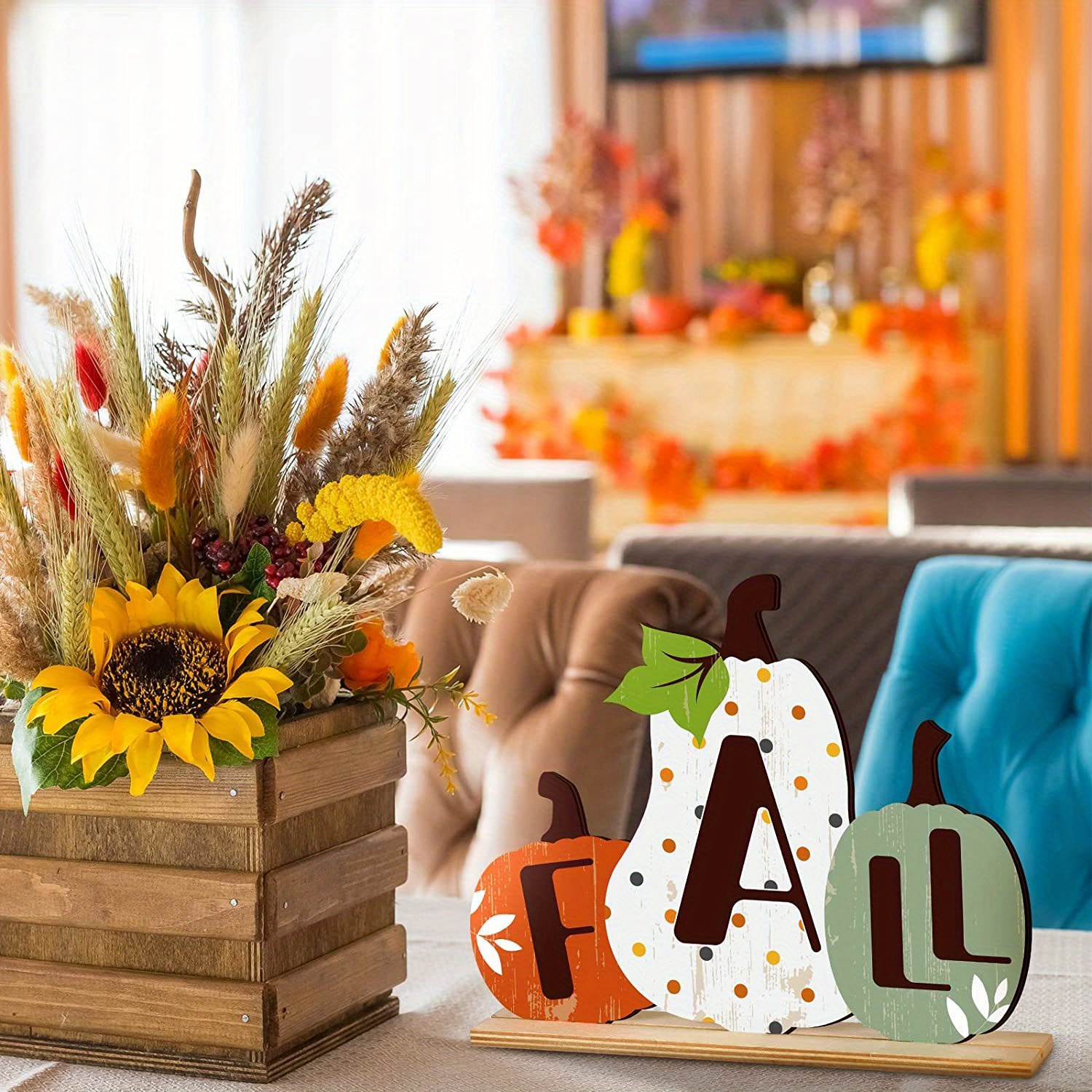 Thanksgiving Fall Wooden Signs Halloween Tiered Tray Decorations ...