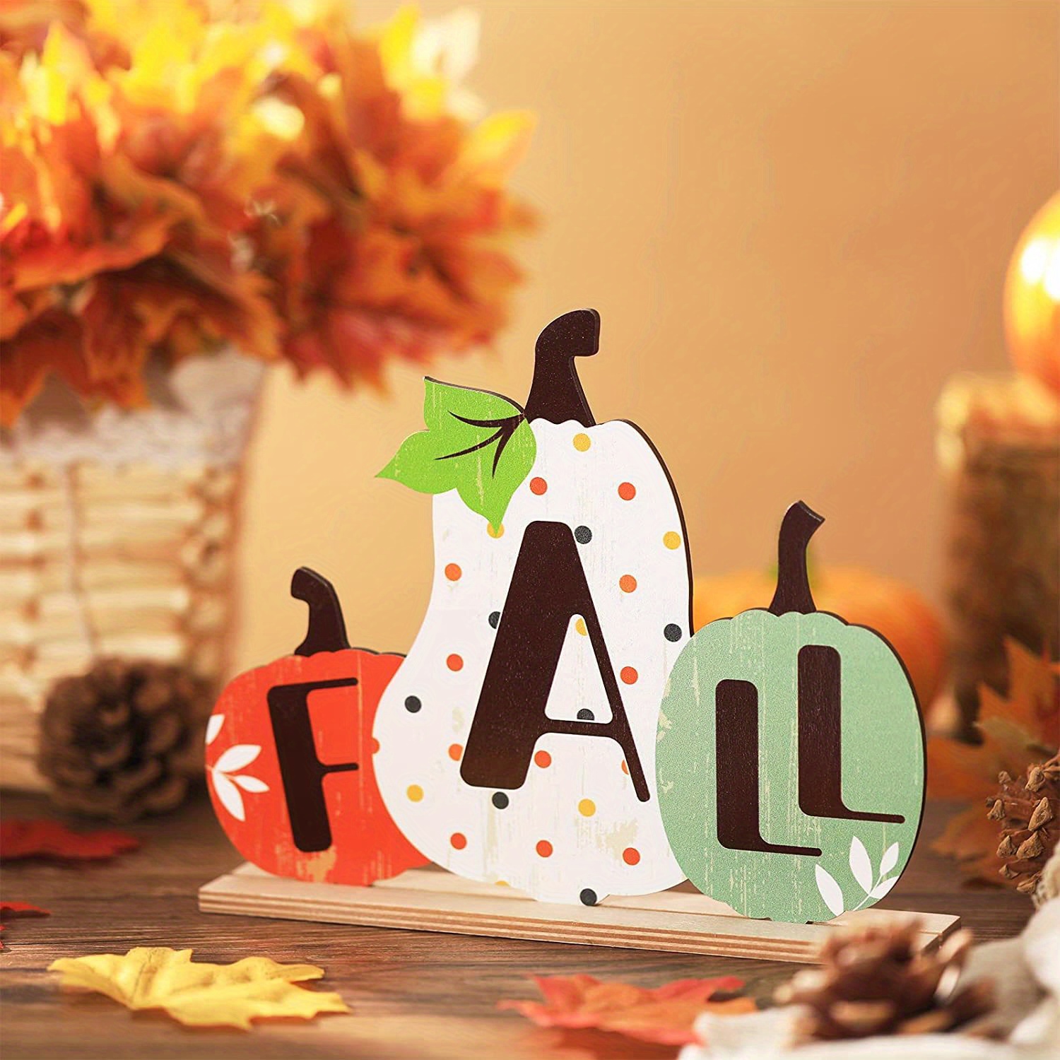 Thanksgiving Fall Wooden Signs Halloween Tiered Tray Decorations ...