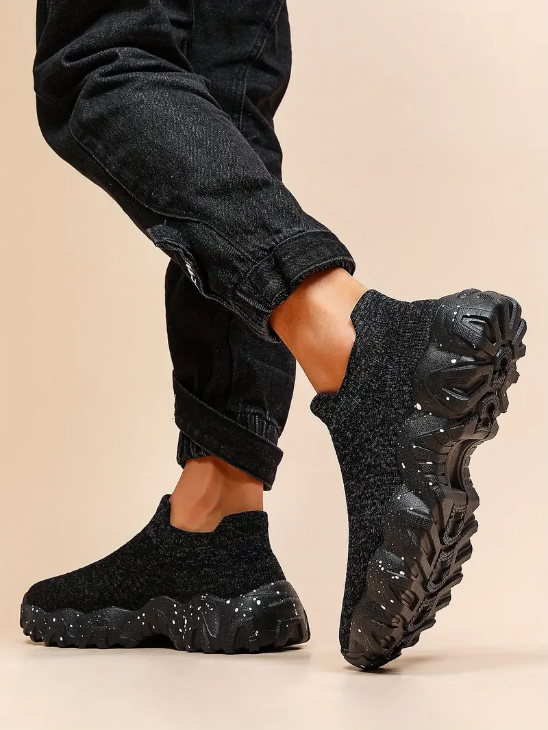 Comfy Plus Size Men's Woven Knit Slip Sneakers Outdoor - Temu United ... Comfy Plus Size Men's Woven Knit Slip Sneakers Outdoor - Temu United ...