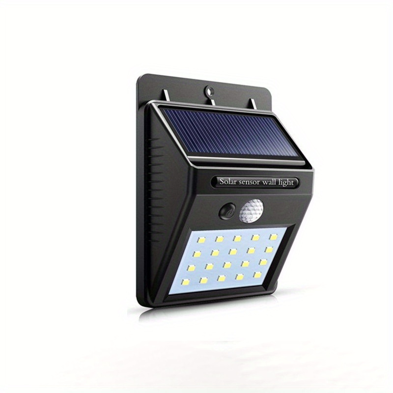 1pc 20 Led Solar Motion Sensor Wall Light Ip64 Waterproof Light For ...