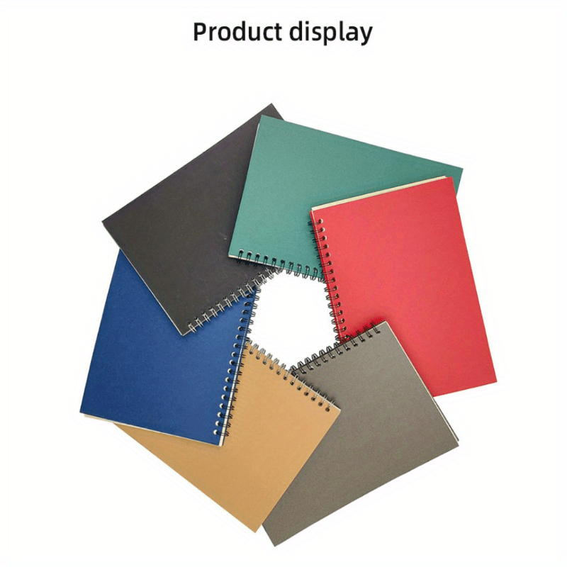 A5 Size Paper Spiral Bound Notebooks 100 Pages/80gsm - Temu