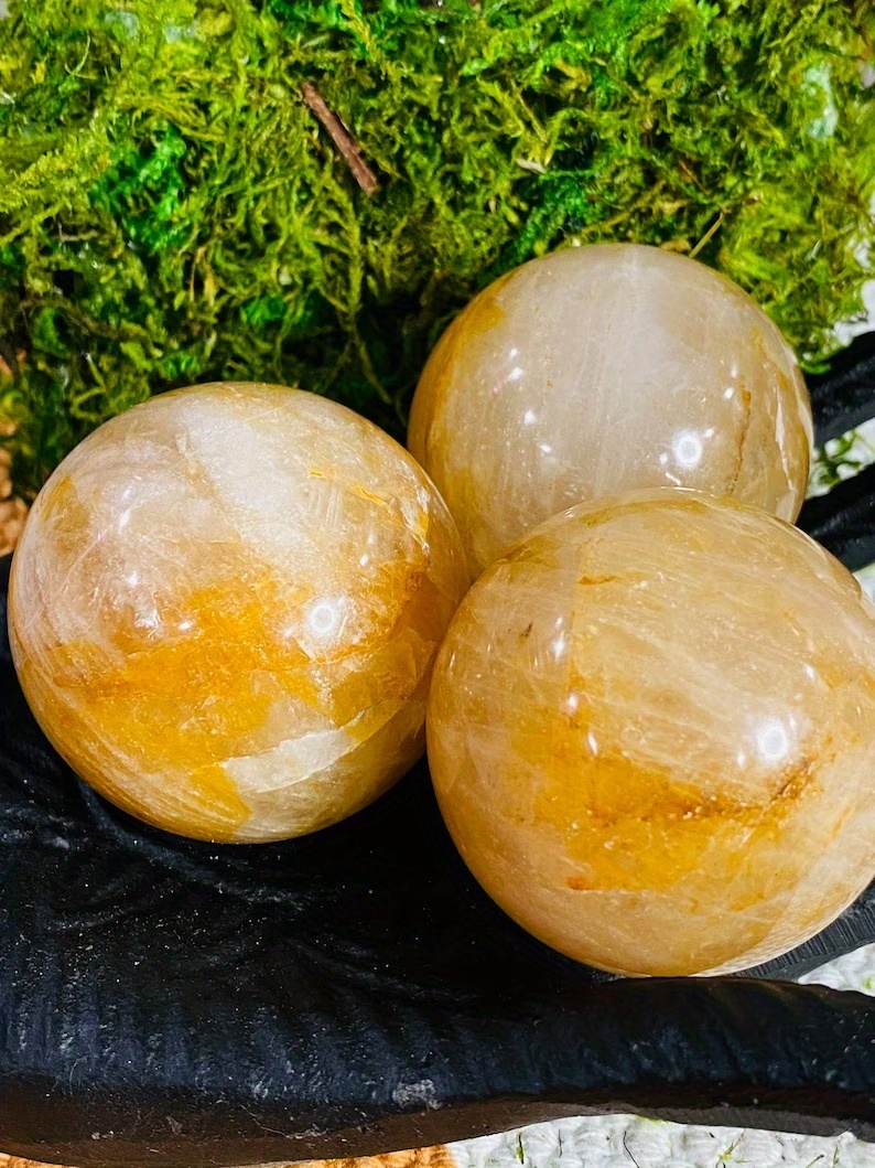 Golden Healer Quartz Sphere Crystal Ball Hematoid Quartz - Temu