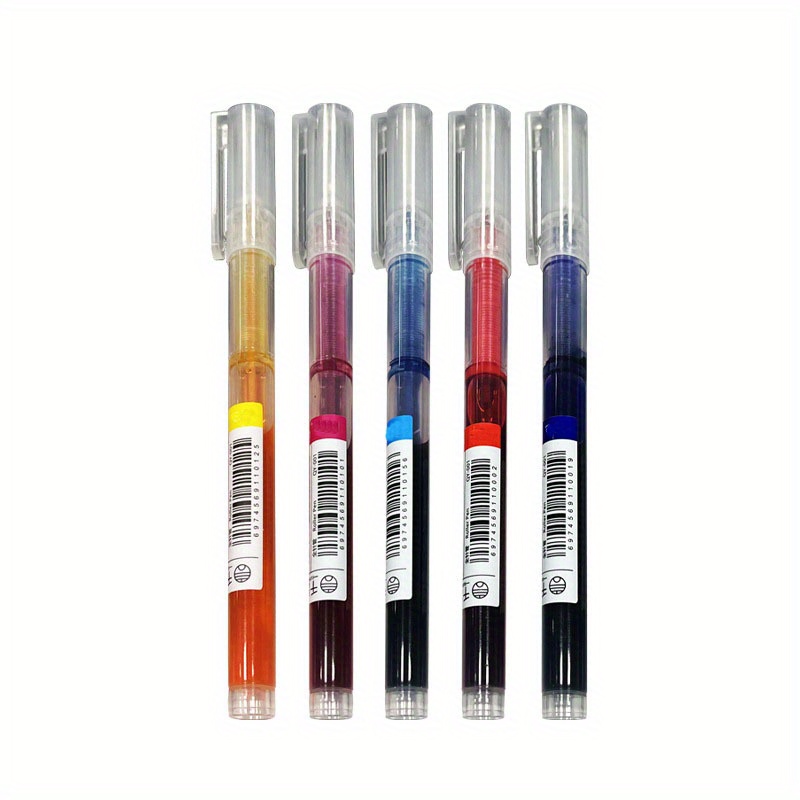 12pcs pack straight liquid quick pens large capacity colored pens 0 5mm ...