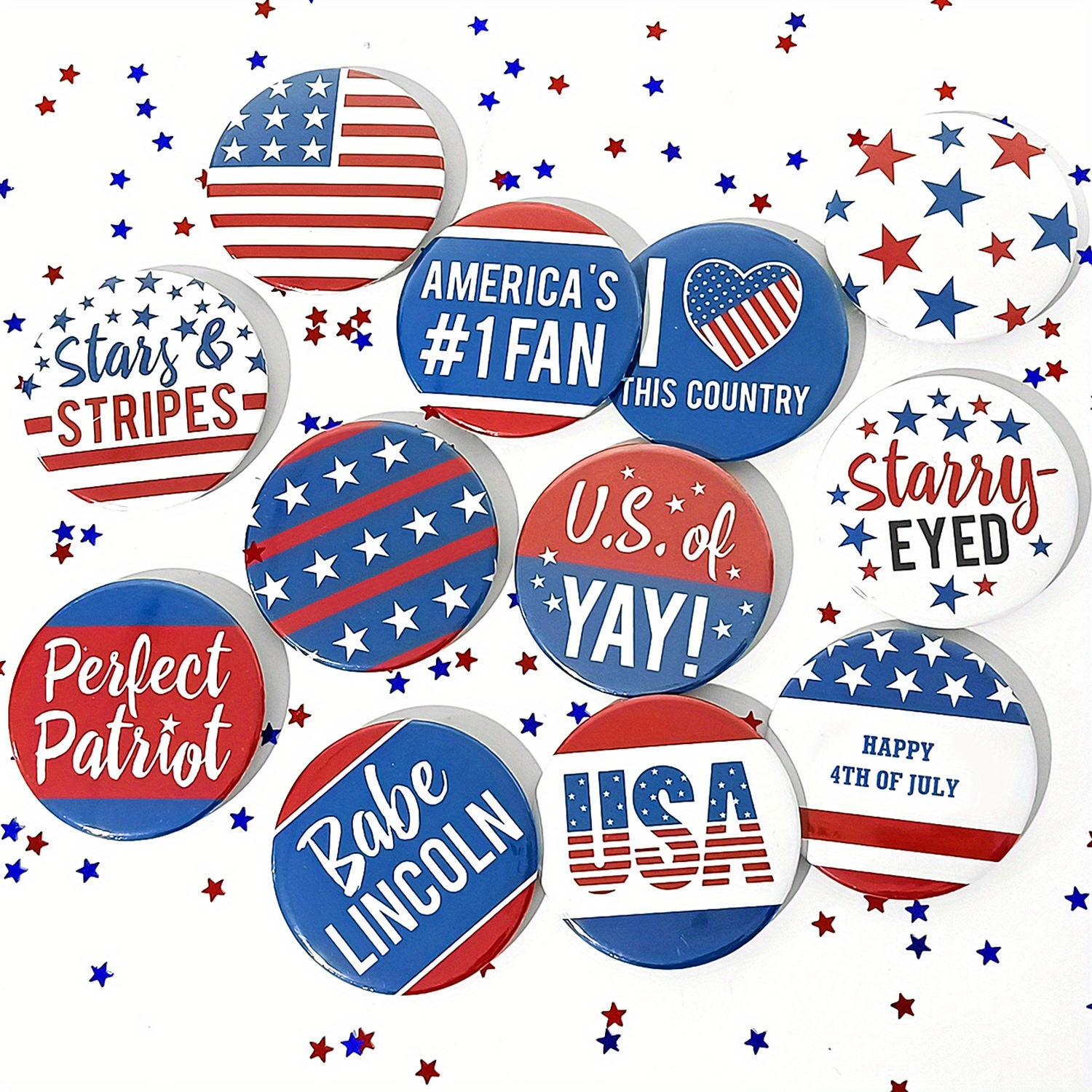 new 4th july pin tinplate badge - Temu United Arab Emirates