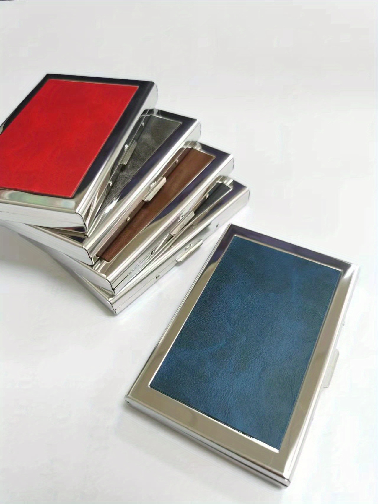 rfid blocking card holder stainless steel 6 slots card box case metal ...