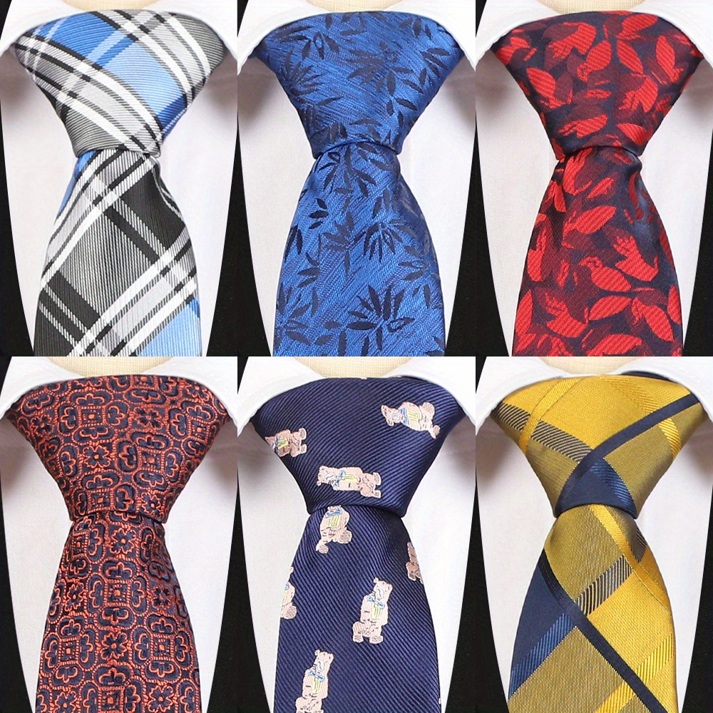 Mens Neckties Striped Floral Necktie Business Wedding Party Necktie