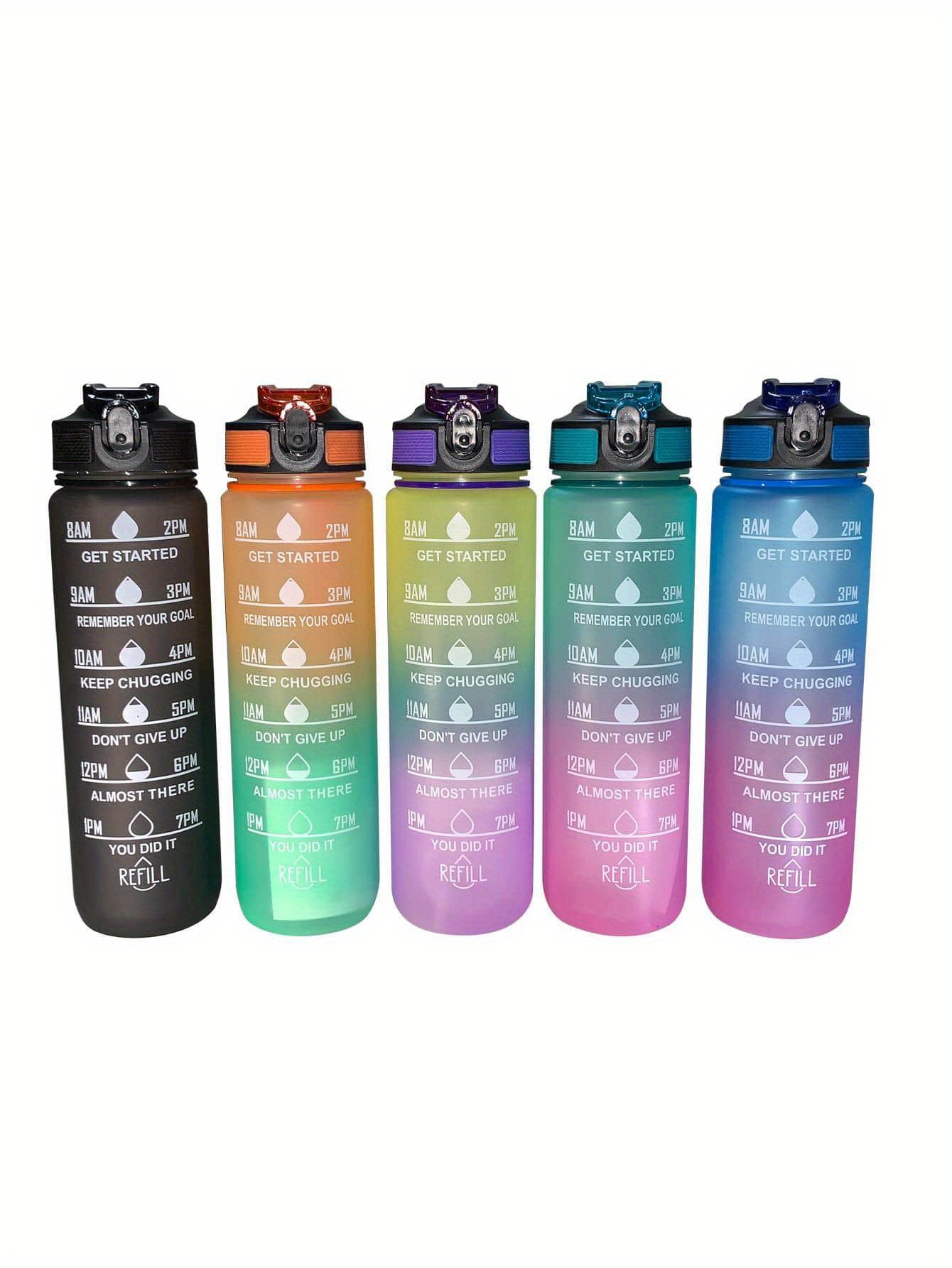 1pc Water Bottle Sports Water Bottle With Straw Plastic Water Bottle ...