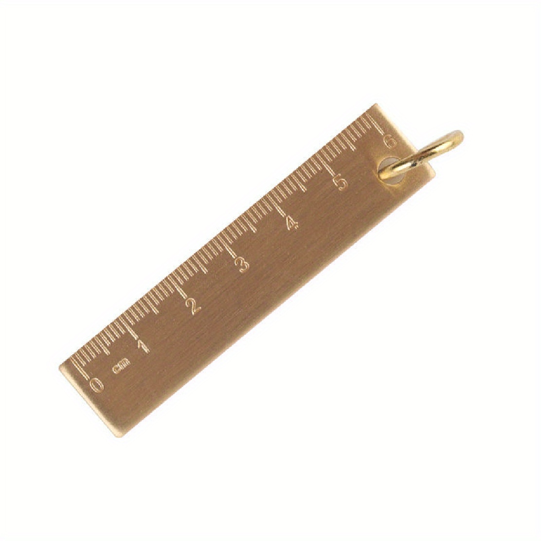 Small Copper Ruler Brass Metal Ruler Key Card Pendant Edc - Temu Canada