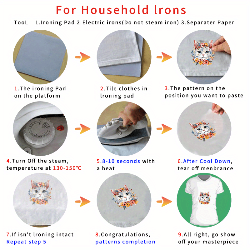 Stylistic Clothing Accessories Cute Cartoon Cats Iron Heat - Temu