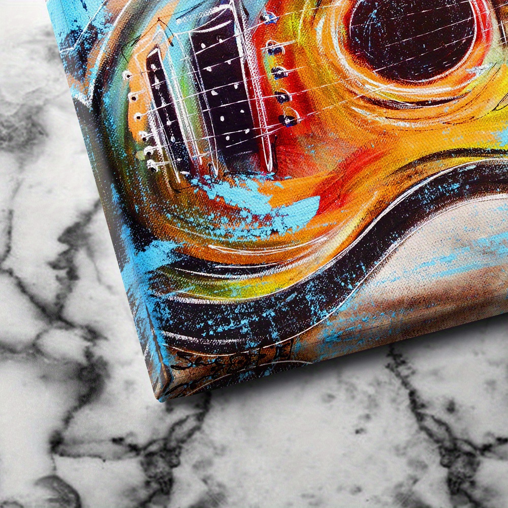 Abstract Guitar Canvas Painting Musical Instrument Cuadros - Temu Ireland