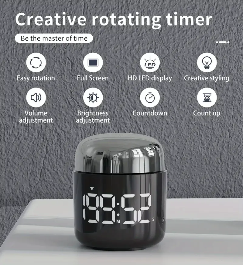 Led Large Display Reverse Timer Kitchen Timer Timing Memory Temu