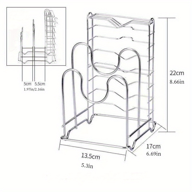 Pot Lid Holder Cutting Board Holder Lid Organizer Pot Lid - Temu