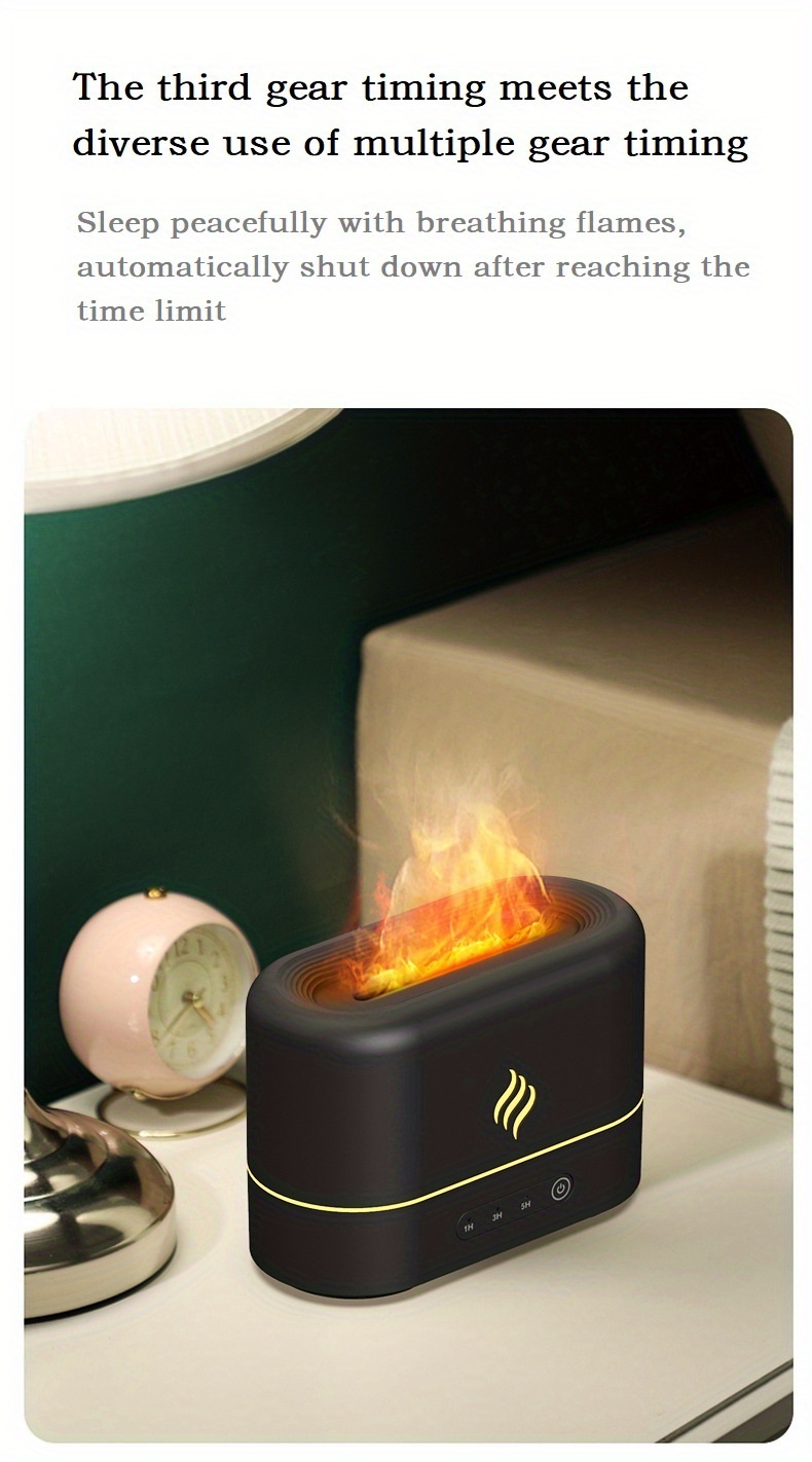 Simulation Flame Ultrasonic Humidifier Aromatherapy Diffuser - Temu
