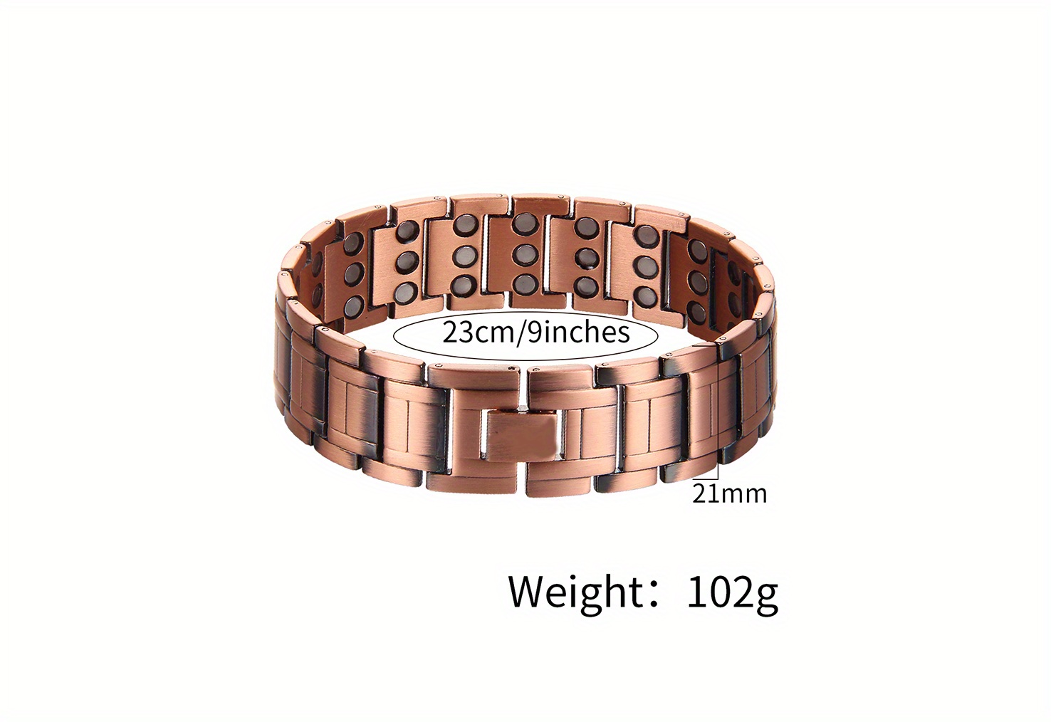 1pc Copper Bracelet Bracelets Row Magnets Length Tool Jewelry - Health ...