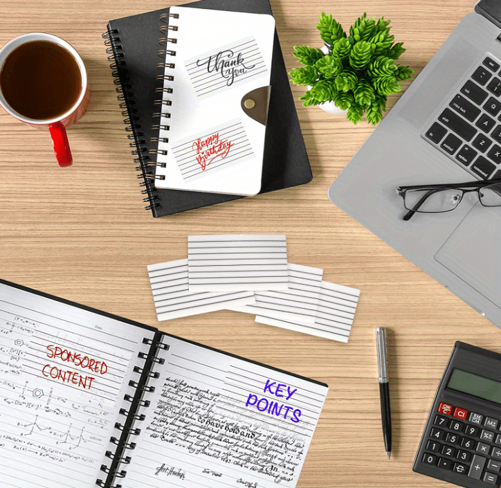 4 pads transparent sticky notes: see self perfect - Temu