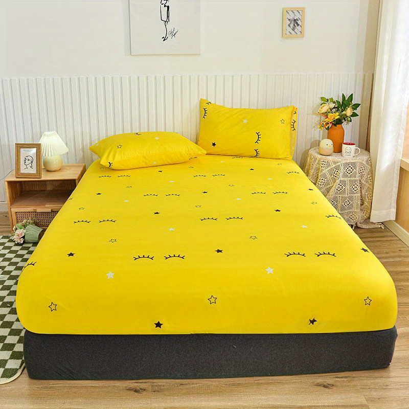 fitted sheet set dustproof mattress protector cartoon star - Temu ...