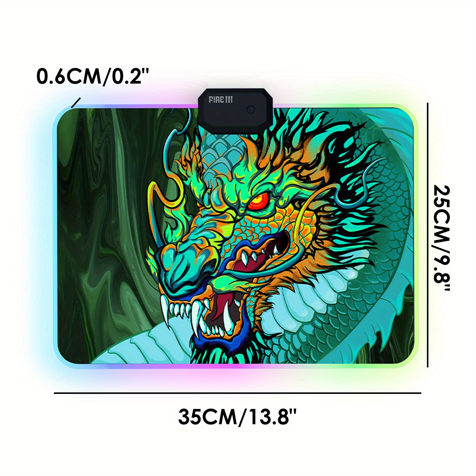 Breathing Gradient Light Gaming Mouse Pad Middle Pattern - Temu Australia