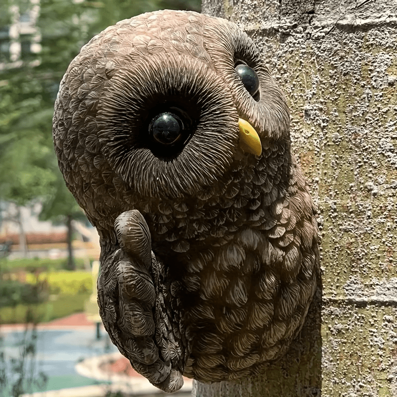 Simulative Owl Pendant Garden Statue Resin Ornament - Temu Netherlands