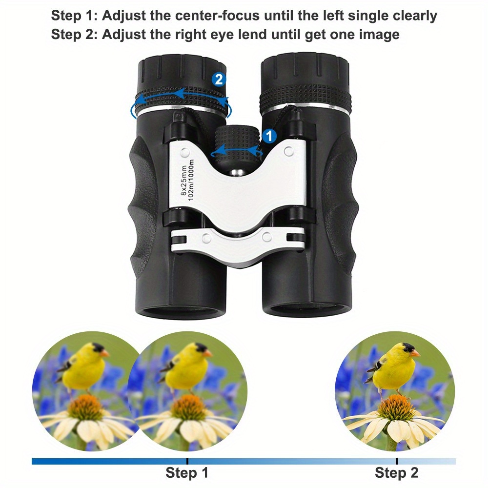 Compact 8x25 Binoculars Bird Watching Travel Outdoor Sports - Temu United