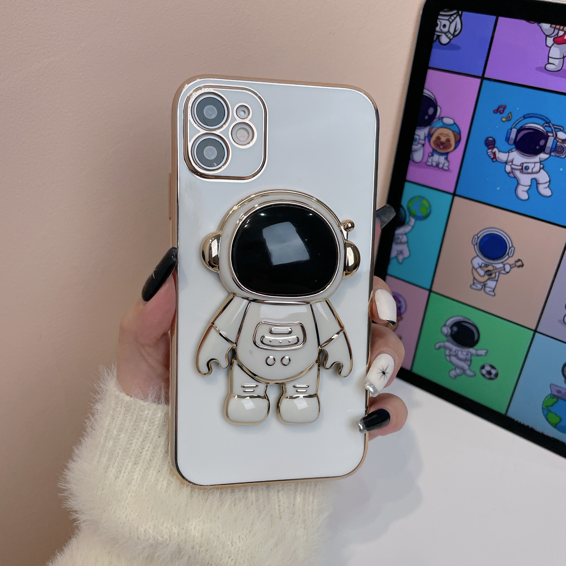 a plated astronaut shell a hidden stand designed - Temu Australia