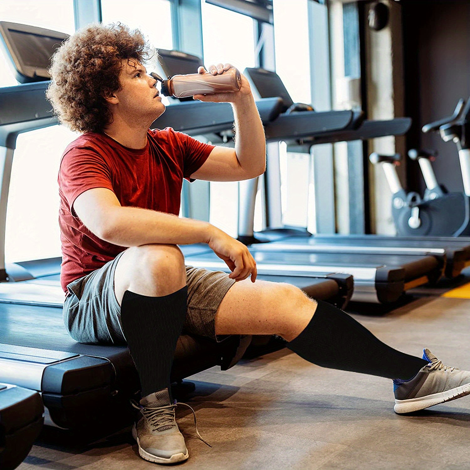 Plus Size Compression Socks Women Knee Wide Calf Socks - Temu