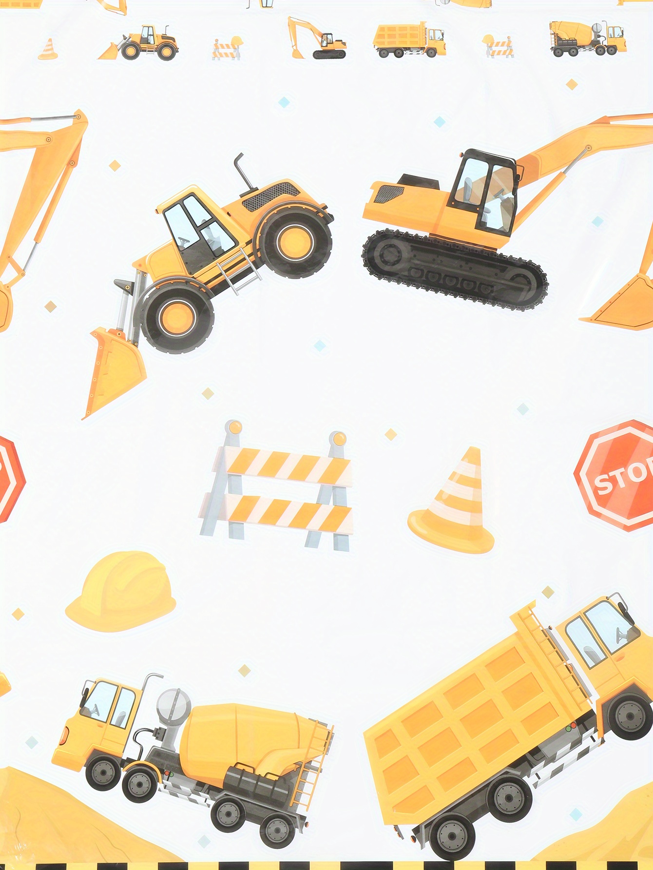 Engineering Vehicle Party Tablecloth Excavator Engineering - Temu