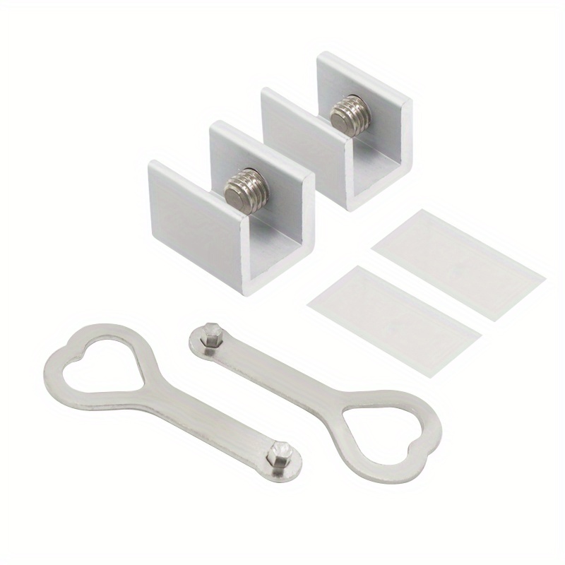 1 2 Set Sliding Door Window Locks Padlock Stop Aluminum Alloy Door Lock ...