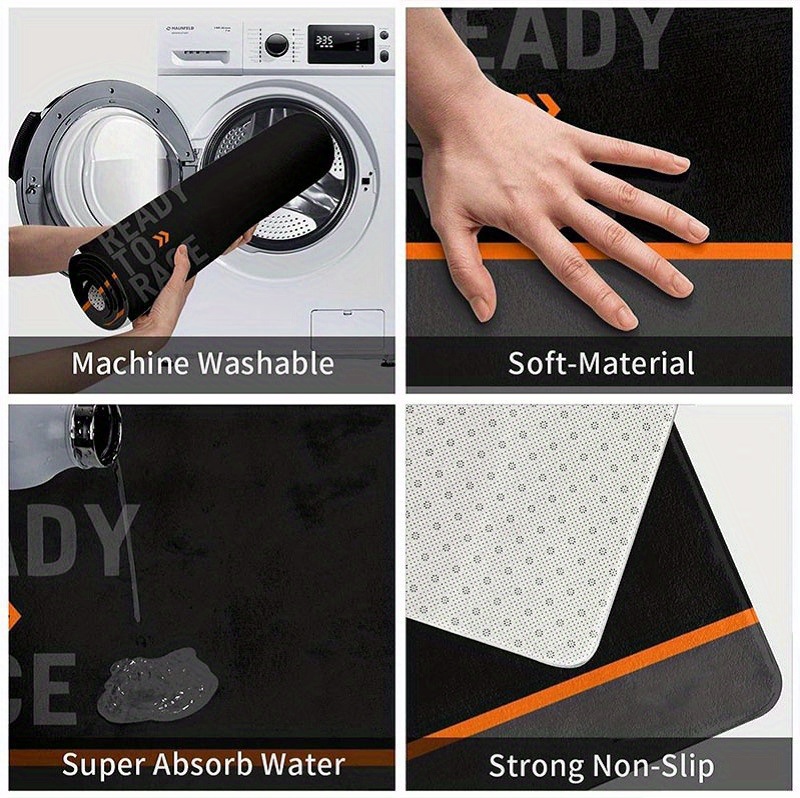 Oil proof Kitchen Rug Soft Cushioned Anti fatigue - Temu Ireland