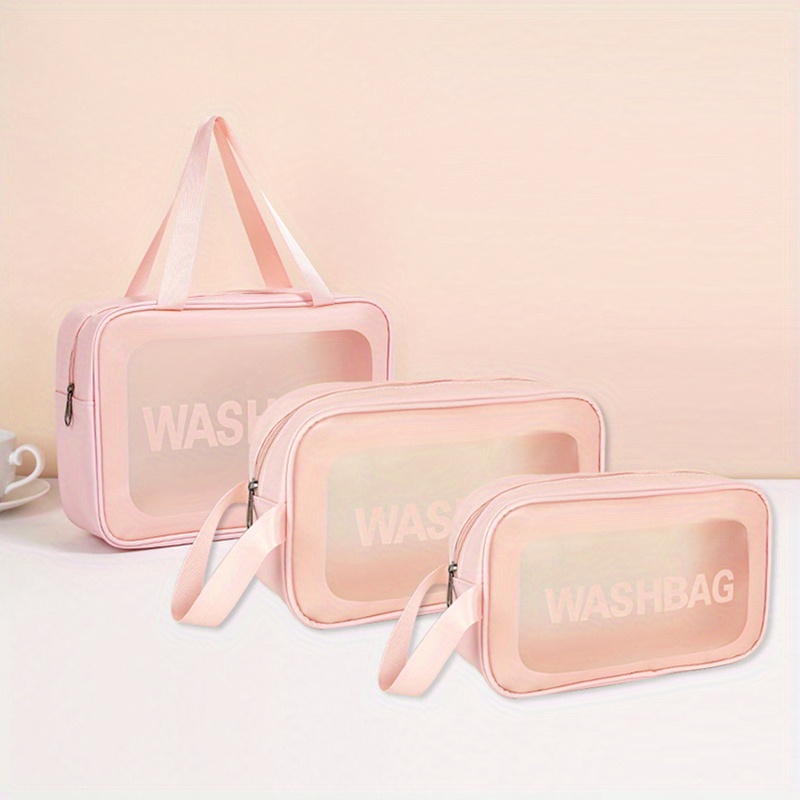 Transparent Waterproof Cosmetic Bag Hangable Makeup Storage - Temu ...