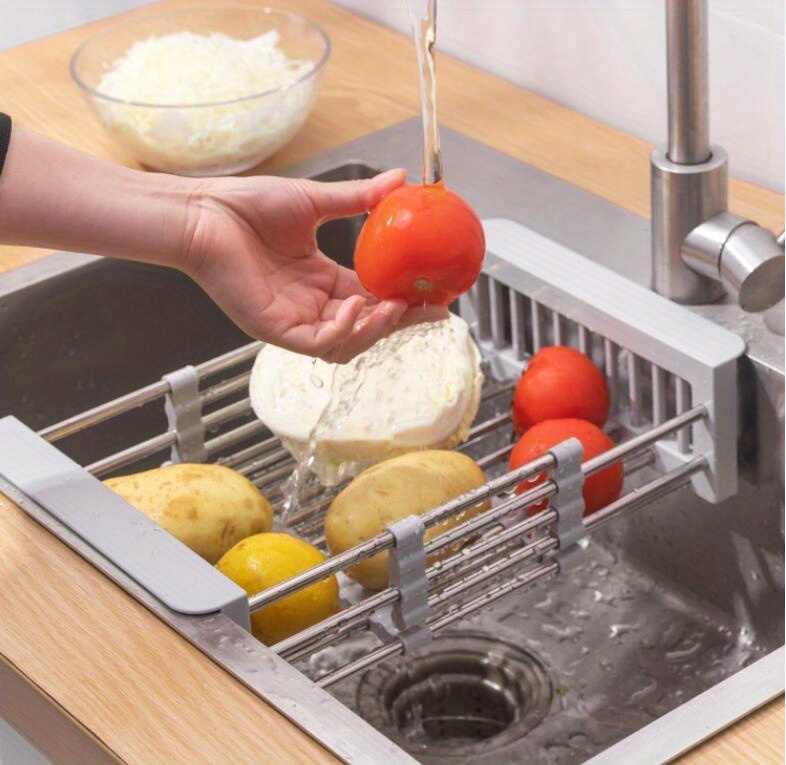 extendable sink colander fruits vegetables drain basket - Temu Ireland
